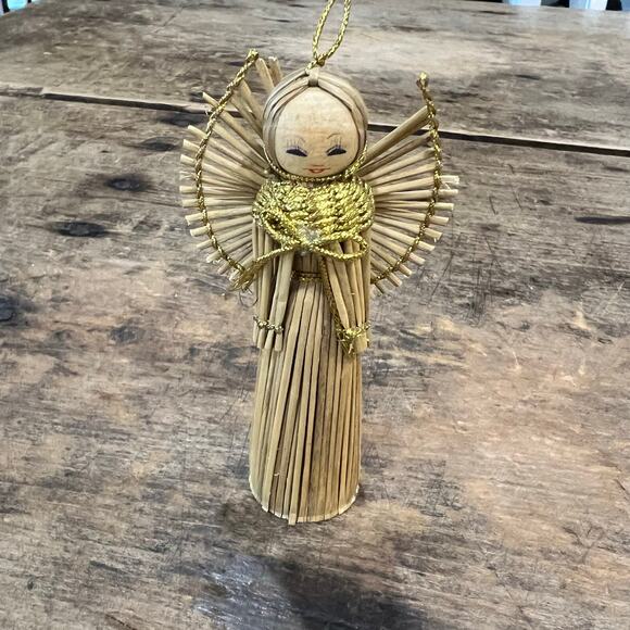 Handmade | Holiday | Handmade Straw Angel Ornament Korea 4 In | Poshmark